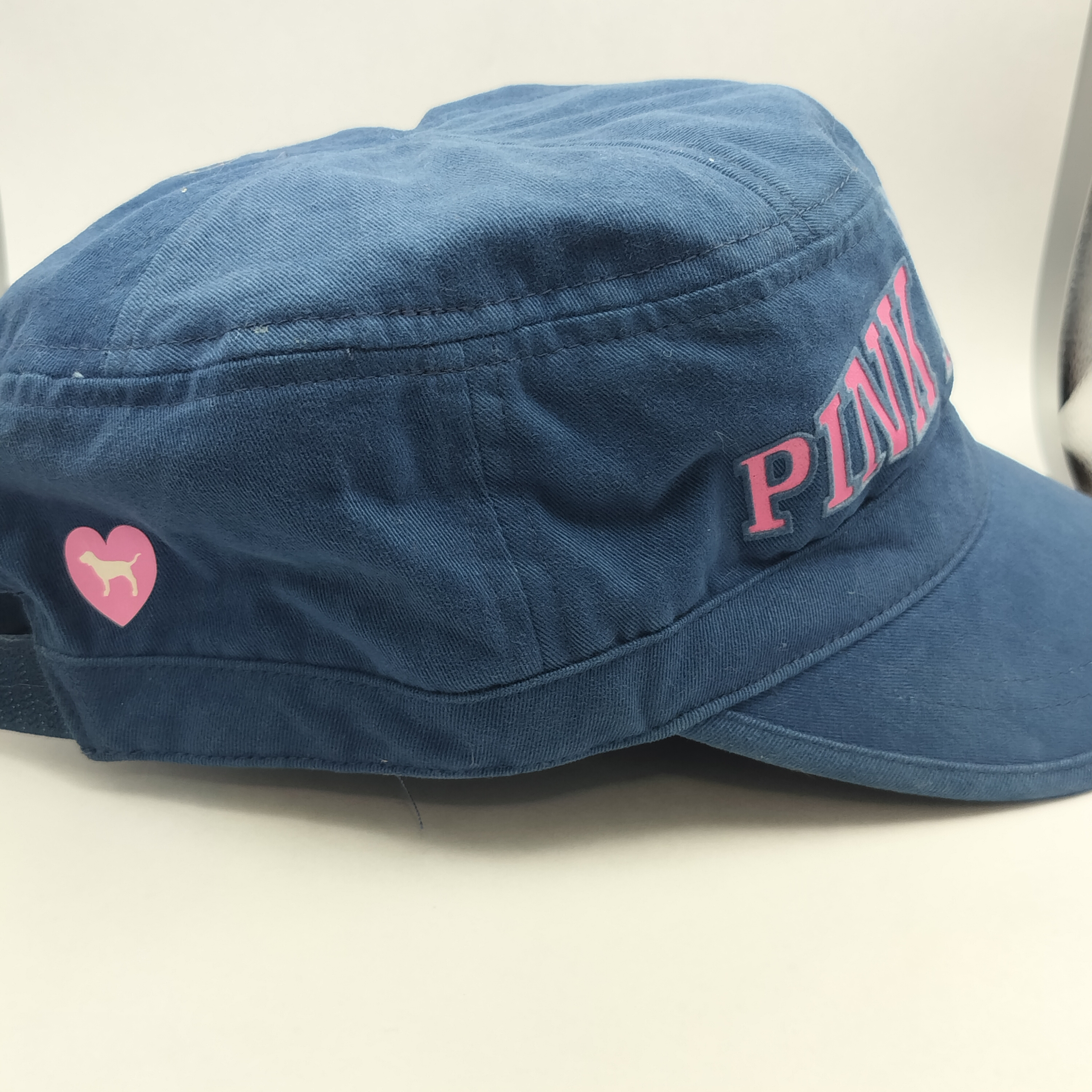VICTORIA'S SECRET PINK Forever Blue Cadet Military Cap Hat Charms O/S ...
